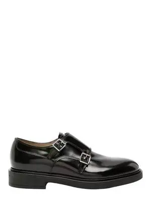 GIANVITO ROSSI Scott Buckled Leather Shoes - Black