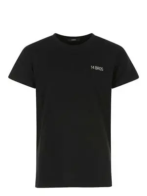 14BROS Printed Cotton T-shirt - Black