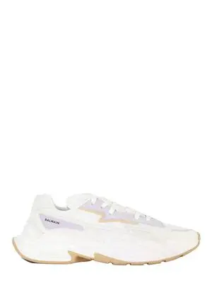 Balmain Panelled Lace-up Sneakers - Neutrals