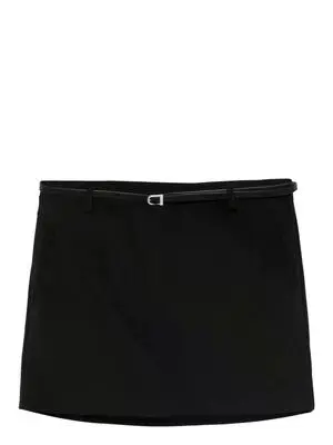 Patrizia Pepe Belted Mini Skirt - Black