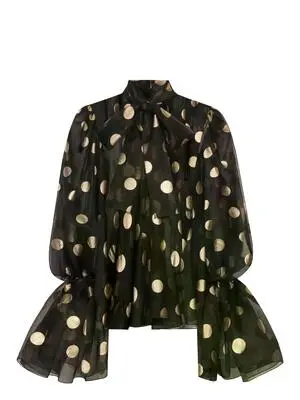Dolce & Gabbana Ruffled-cuff Blouse - Black