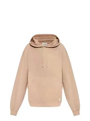 Saint Laurent Logo-appliqué Hoodie - Neutrals