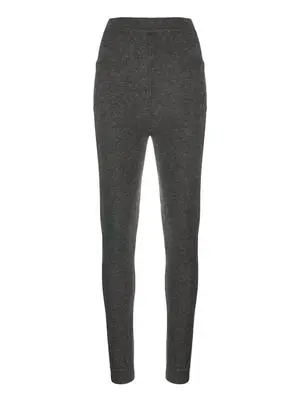 Saint Laurent High-waisted Cashmere Leggings - Grey