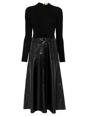 TWINSET A-line Midi Dress - Black