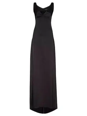 Dsquared2 Satin Maxi Dress - Black