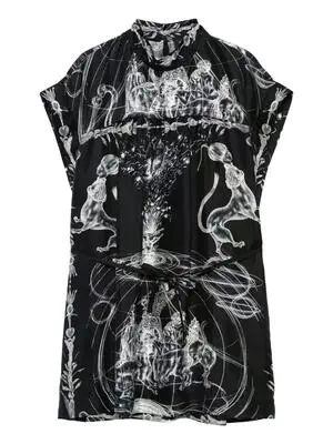 Fabiana Filippi Printed Silk Blouse - Black