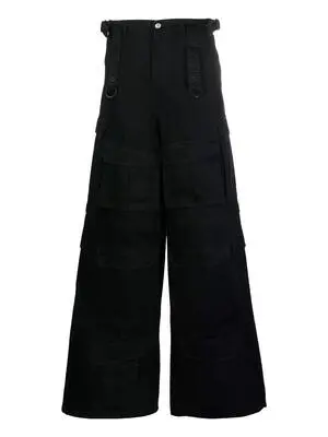 Vetements Wide-leg Cargo Trousers - Black