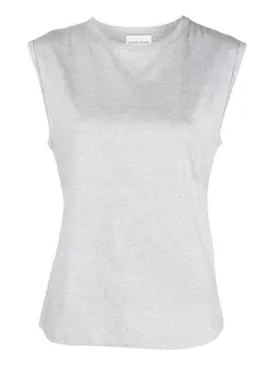 Loulou De Saison Sleeveless Pima-cotton Top - Grey
