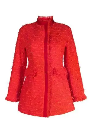 Shiatzy Chen Tweed High-neck Jacket - Red