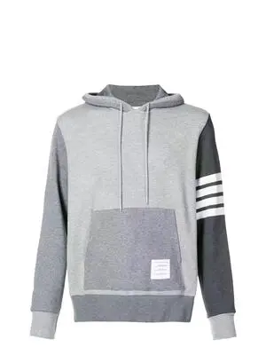 Thom Browne 4-bar Tonal Fun-mix Hoodie - Grey