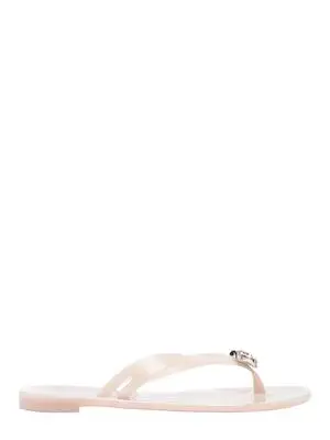 Casadei Crystal-embellished Flip Flops - Neutrals