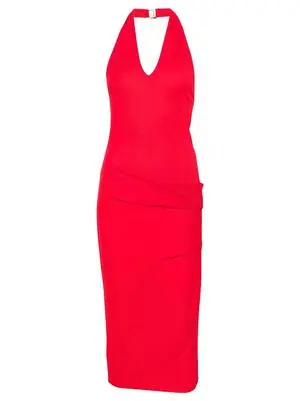 Jacquemus Halterneck Midi Dress - Red