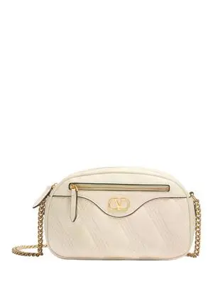 Valentino Garavani Quilted Lambskin Shoulder Bag - Neutrals