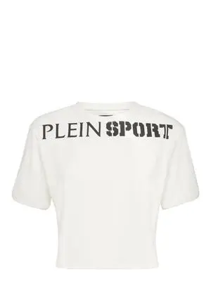 PLEIN SPORT Logo Cropped T-shirt - White