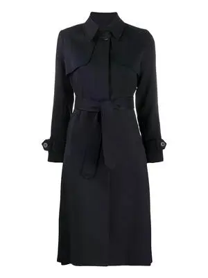 Sandro Belted Trench Coat - Blue