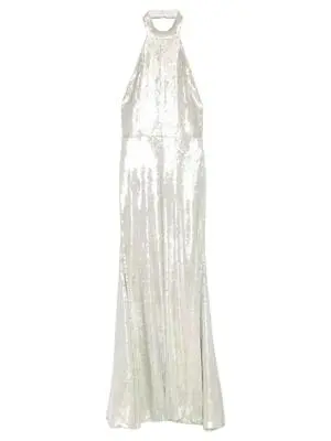 ATU BODY COUTURE Sequin Halterneck Mermaid Gown - Grey
