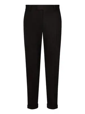 Dolce & Gabbana Pressed-crease Tapered Trousers - Black