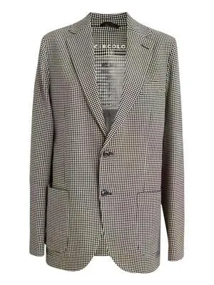 CIRCOLO 1901 Check-pattern Blazer - Black