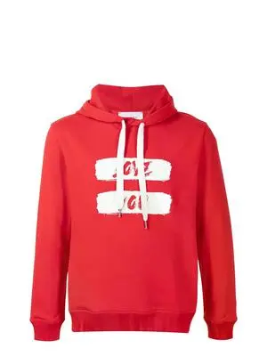 PORTS V Logo-print Drawstring Hoodie - Red