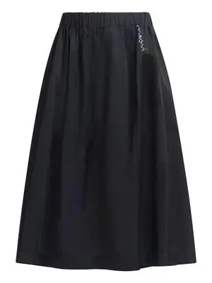 Marni Logo-embroidered Midi Skirt - Black