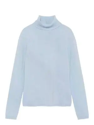 VANISÈ Cashmere Roll Neck Sweater - Blue