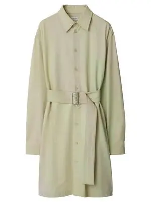 Burberry Belted Cut-out Shirt Dress - Neutrals