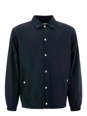 Maison Kitsuné Logo-print Shirt Jacket - Blue