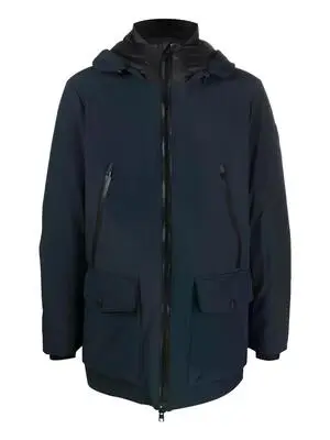 Woolrich Hooded Zip-fastening Parka Coat - Blue