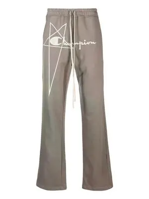 Rick Owens X Champion Dietrich Logo-embroidered Track Pants - Brown