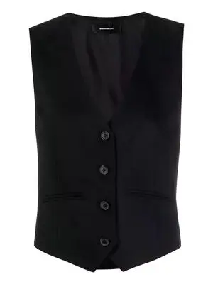 Wardrobe.NYC Wool Waistcoat - Black