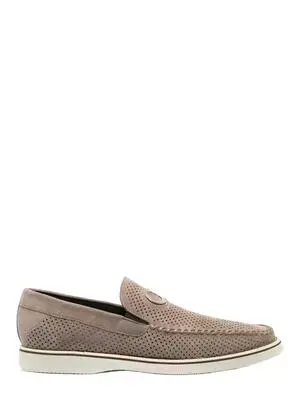 Casadei Perforated Suede Loafers - Neutrals