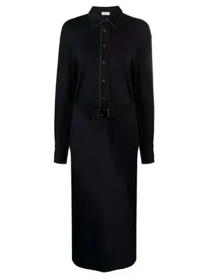 Brunello Cucinelli Monili Chain-embellished Shirt Dress - Blue