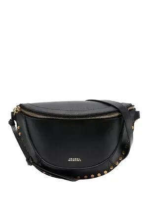 Isabel Marant Étoile Skano Grained-leather Shoulder Bag - Black