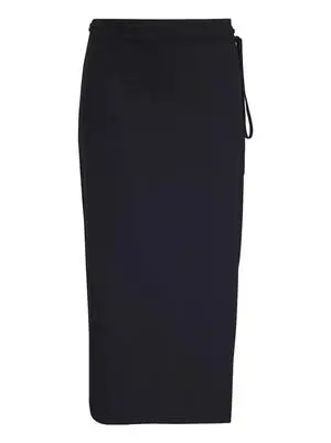 Vince Tie-fastening Wrap Midi Skirt - Black