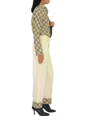 Burberry Checkered Straight-leg Jeans - Neutrals