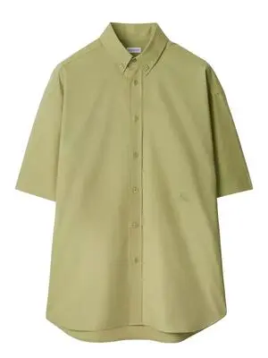 Burberry Logo-embroidered Poplin Shirt - Green