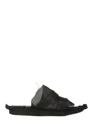 Yohji Yamamoto Frayed Layered Sandals - Black
