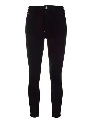Philipp Plein Logo Appliqué Skinny Jeans - Black