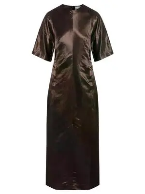 Loulou De Saison Fitted Midi Dress - Brown