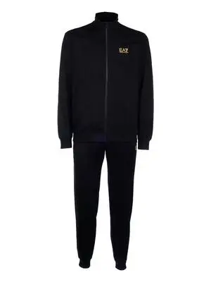 EA7 Logo-print Tracksuit - Black
