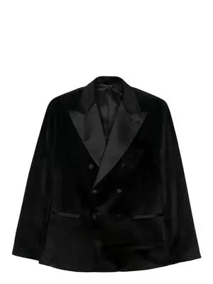 REVERES 1949 Velvet Suit Jacket - Black