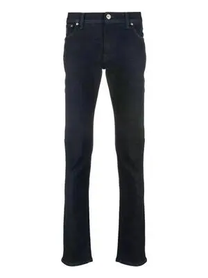 Corneliani Logo-appliqué Straight-leg Jeans - Blue