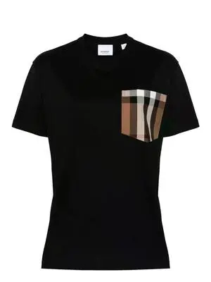 Burberry Carrick Check T-shirt - Black