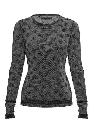 MARGHERITA MACCAPANI Monogram-print T-shirt - Black