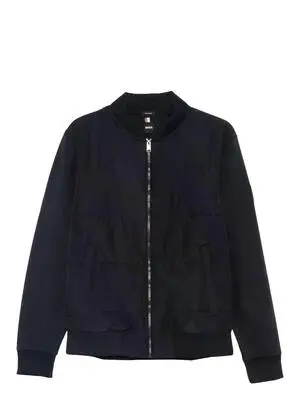 BOSS Logo-patch Bomber Jacket - Blue