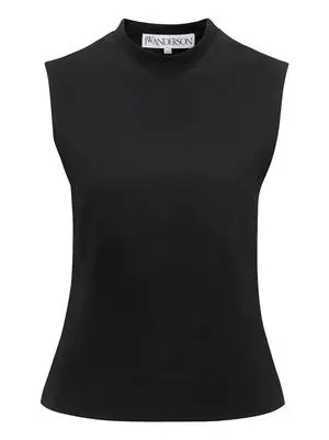 JW Anderson Logo-embroidered Tank Top - Black