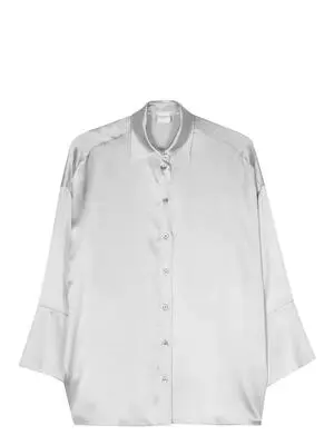 Eleventy Silk Satin Shirt - Blue