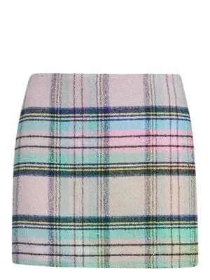 JUCCA Checked Mini Skirt - Pink