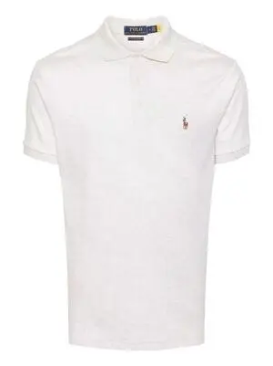 Polo Ralph Lauren Embroidered Cotton Polo Shirt - Neutrals