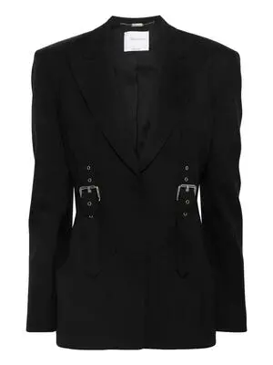 Blumarine Buckle-detailed Blazer - Black